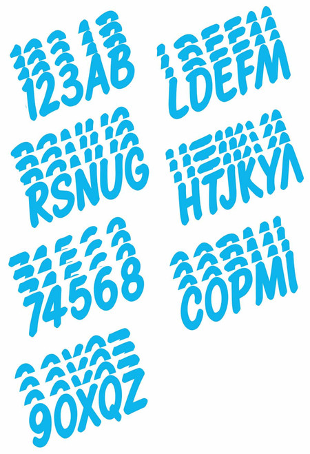 Hardline Boat Lettering Registration Kit - 3in. - 400 - MC Powersports