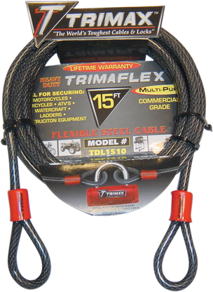 Trimax Trimaflex Max Security Braided Cable Lock - 15-Foot - MC Powersports