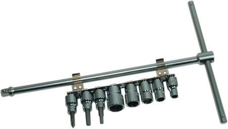 Cruztools Sliding T-Driver with 8-Piece Socket Set - MC Powersports