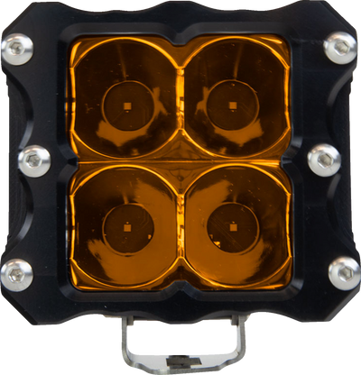 Heretic Quattro LED Light Pod Spotlight - Amber - MC Powersports