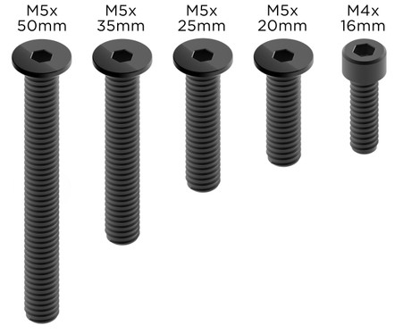 Quad Lock Replacement Motorcycle Pro Screw Set - Black - MC Powersports