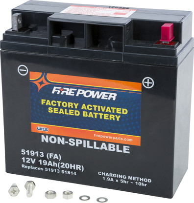 Fire Power Battery 51913 Sealed Factory Activated - MC Powersports