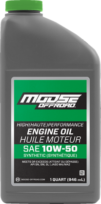 Moose Offroad 10W-50 Synthetic Engine Oil - 1 US quart - MC Powersports