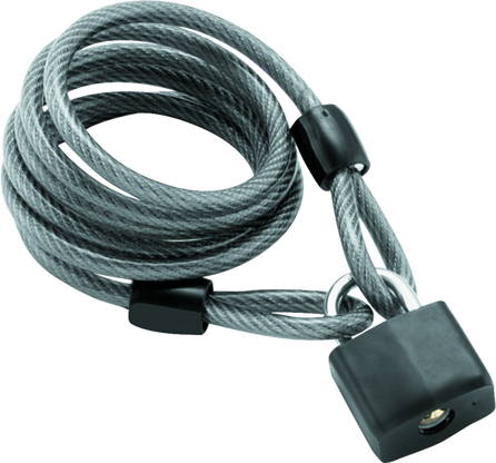 BikeMaster Bully Lock Cable w/ Padlock - 10mm - MC Powersports