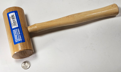 2 1/2" diameter Solid Hickory mallet, 1 lb 2 oz | The Hammer Source