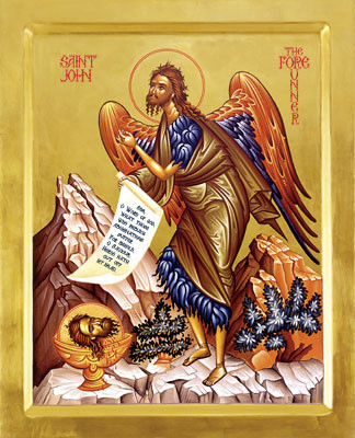 Icon of St. John the Baptist - 20th c. - (1JB22) - Uncut Mountain Supply