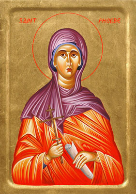 Icon of St. Phoebe the Deaconess - 20th. c - (1PB11) - Uncut Mountain ...