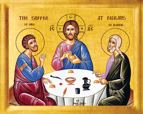 Icon of the Supper at Emmaus - 20th c. - (11L07) - Uncut Mountain Supply