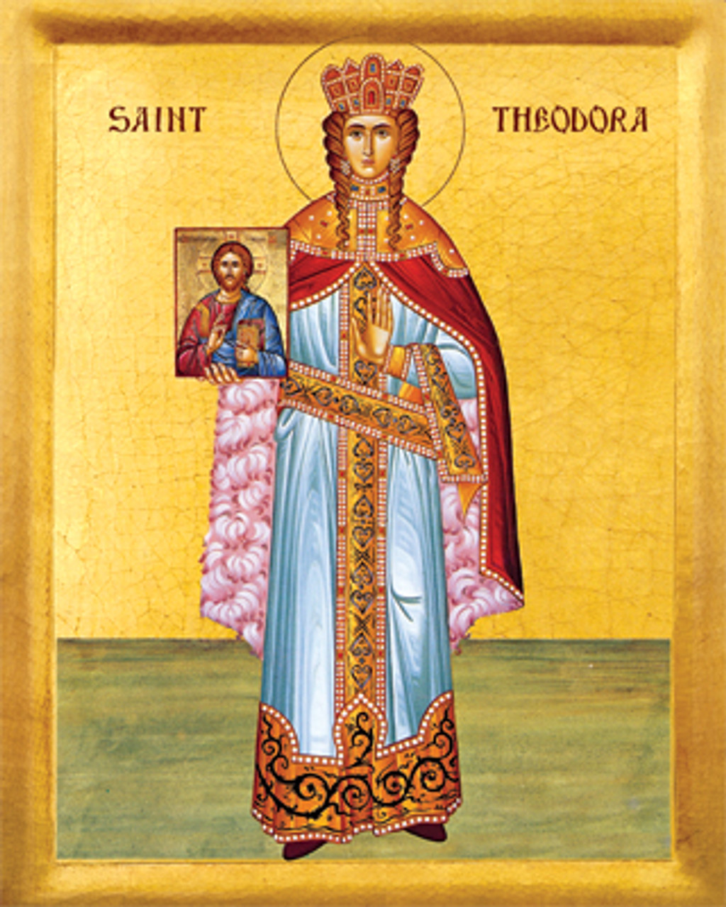 Icon Of St Theodora The Empress 20th C 1TH05 Uncut Mountain icon-of-st-theodora-the-empress-20th-c-1th05-uncut-mountain