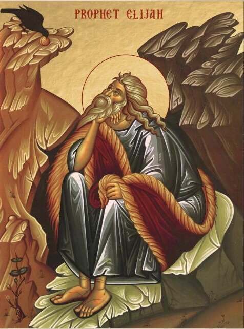 Icon of the Prophet Elijah (sitting) - (1EL20) - Uncut Mountain Supply