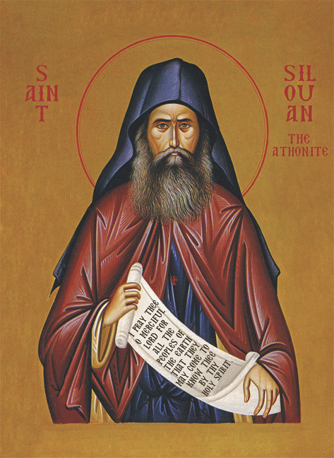Icon of St. Silouan the Athonite - 20th c. English - (1SI21) - Uncut ...