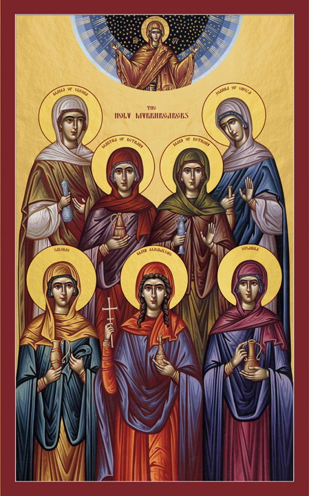 Icon of the Holy Myrrh-Bearers - English - (11L19) - Uncut Mountain Supply