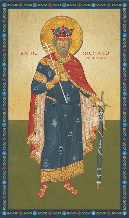 Icon of St. Richard of Wessex - 20th c. - (1RI10) - Uncut Mountain Supply