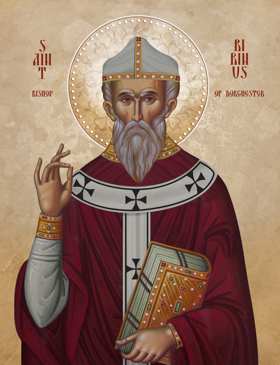 Icon of St. Birinus of Dorchester - 20th c.- (1BI38)