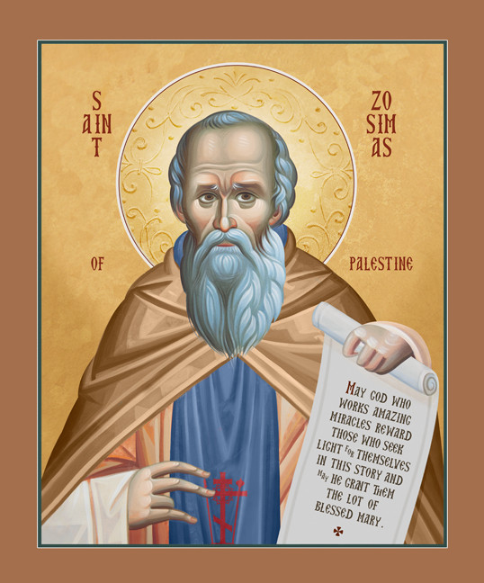 Icon of Saint Zosimas of Palestine -21st c. - (1ZP21)