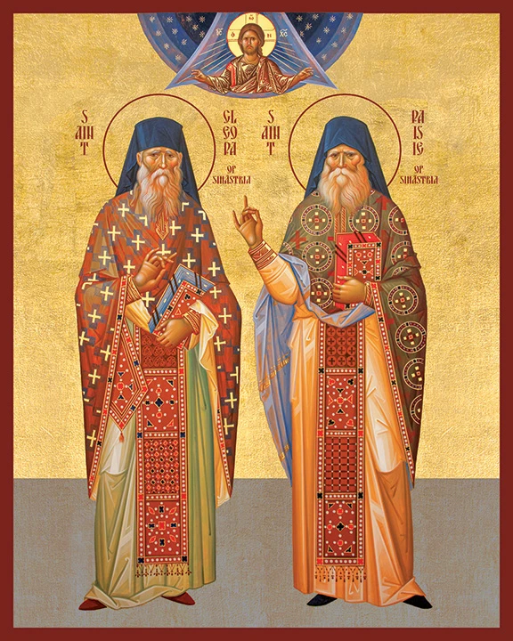 Icon of St. Cleopa and St. Paisie of Sihastria - 21st c. (1CP10)