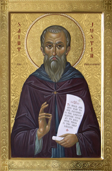 Icon of St. Justin Martyr the Philosopher - 20th c. - (1JU12) - Uncut ...