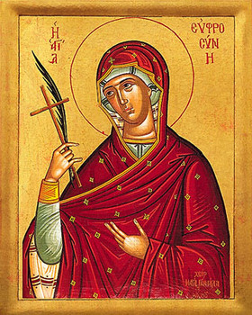Icon of St. Euphrosyne - 20th c. - (1EU23) - Uncut Mountain Supply