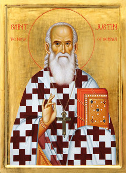 Icon of St. Justin (Popovich) of Serbia - (SJP11) - Uncut Mountain Supply