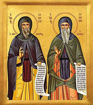 Icon of Sts. Symeon the New Theologian and Symeon the Pious - (1SY52 ...