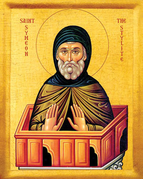 Icon of St. Symeon the Stylite - 20th c. - (1SY40) - Uncut Mountain Supply