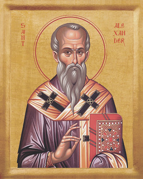 Icon of St. Alexander of Constantinople - 20th c. - (1AL20) - Uncut ...