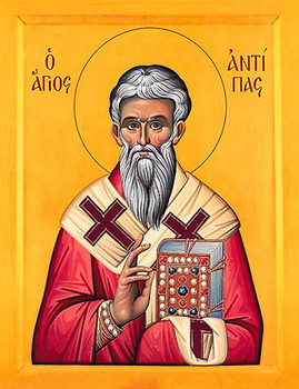 Icon of St. Antipas of Pergamos - 20th c. - (1AN80) - Uncut Mountain Supply