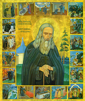 Icon of St. Herman of Alaska (with scenes from his life) - (1HE08 ...