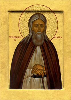 Icon of St. Herman of Alaska - 20th c. (Platina) - (1HE07) - Uncut ...