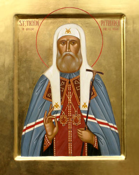 Icon of St. Tikhon Patriarch of Moscow - (1TI21) - Uncut Mountain Supply