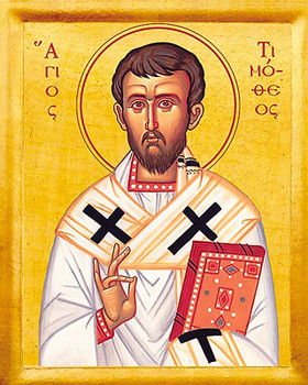 Icon of St. Timothy - 20th c. - (1TI20) - Uncut Mountain Supply