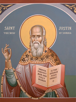 Icon of St. Justin (Popovich) of Serbia - (SJP13) - Uncut Mountain Supply