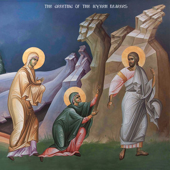 Icon of the Greeting of the Myrrh-Bearers - 20th c. - (11L18) - Uncut ...
