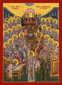 Icon of the First Ecumenical Council 20th c. - (11L62)