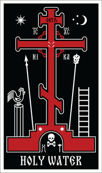 Holy Water Sticker (Schema Cross) - Bubble-free stickers - Uncut ...