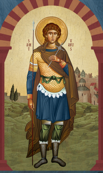 Icon of the Holy Martyr Varus (standing) (1VA02) - Uncut Mountain Supply
