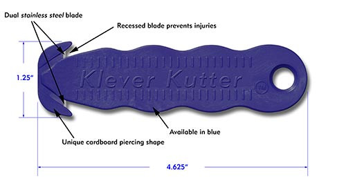 Metal detectable safety knife, Klever Kutter metal detectable knife ...