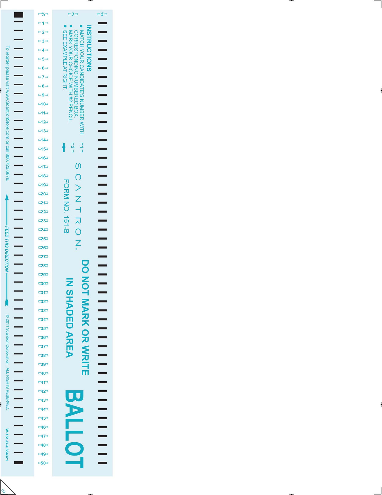 115-B 15 CANDIDATE BALLOT (500/PKG) - Scantron Corporation