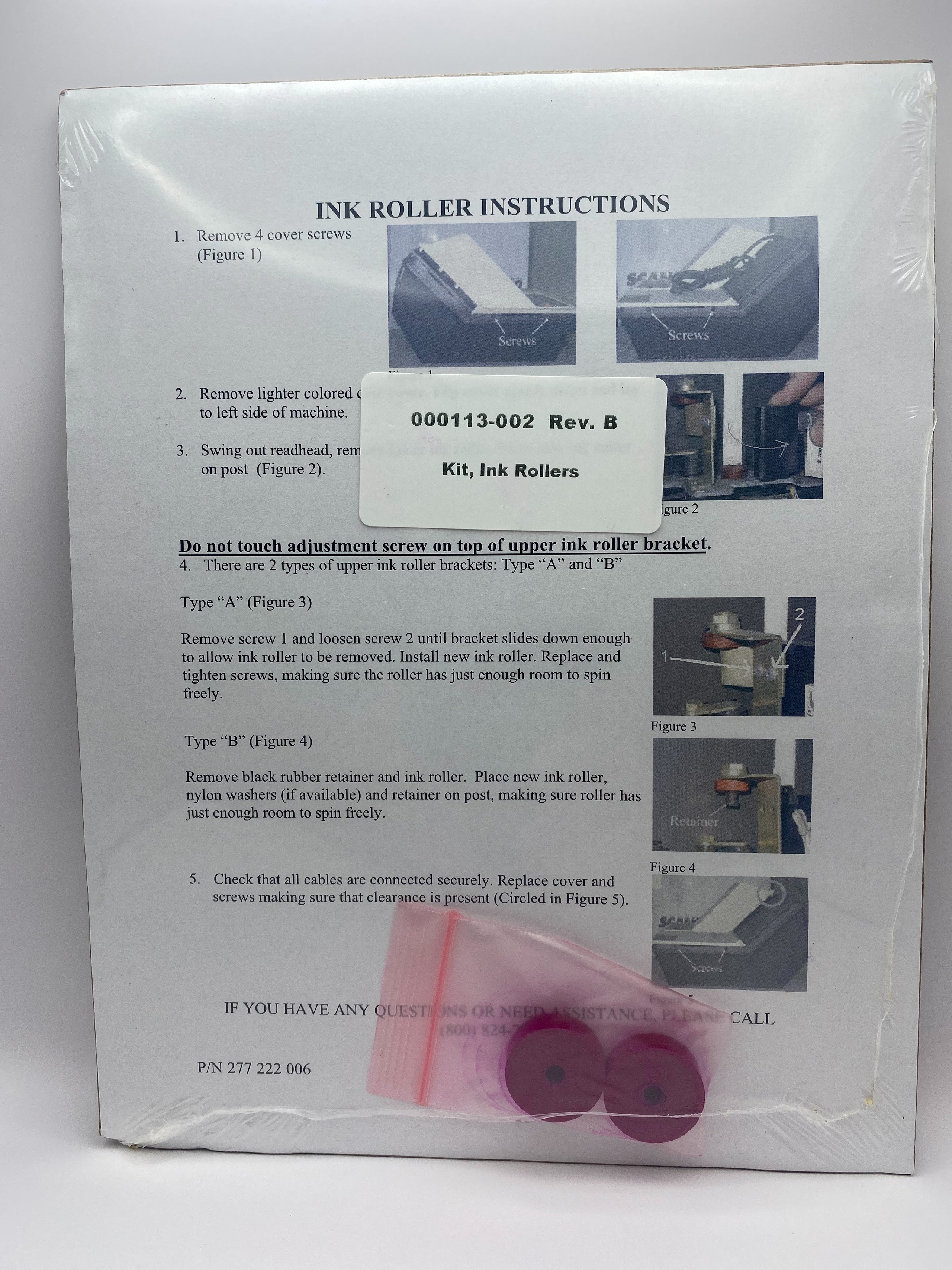 000113-002 KIT, INK ROLLERS - Scantron