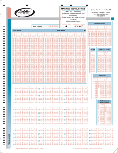 229635 50Q, 10 RESPONSE, ESSAY (500/PKG) - Scantron