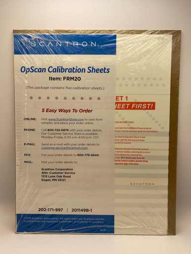 202171997 CALIBRATION PACK OPSCAN 2/3/4/4U/5/6/7/8/10/21 - Scantron