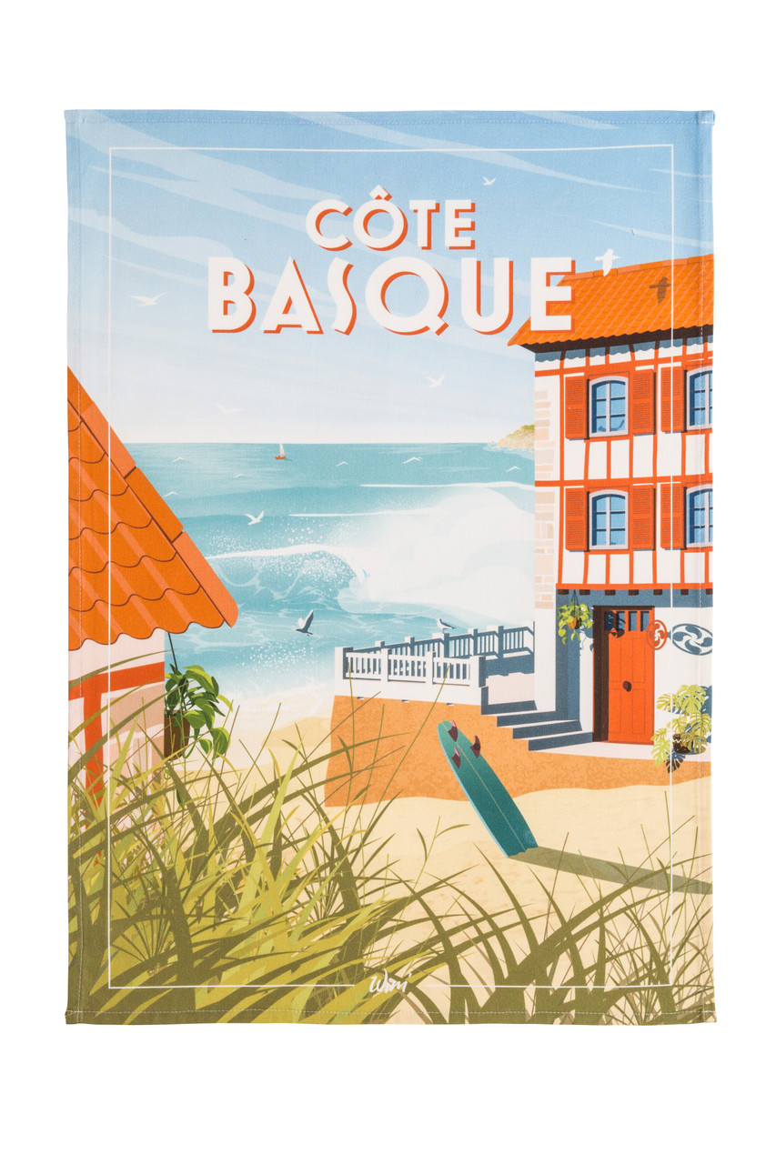 Wim Design tea towel Cote Basque