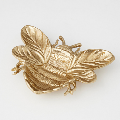 Gold Bumble Bee shallow bowl