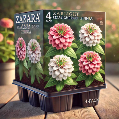 Zahara Series Starlight Rose Zinnia (4-Pack)
