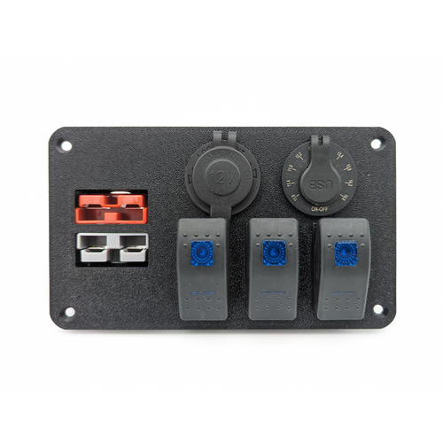 12V Rocker Switch Panel with 50A Plug | VPDesign3D