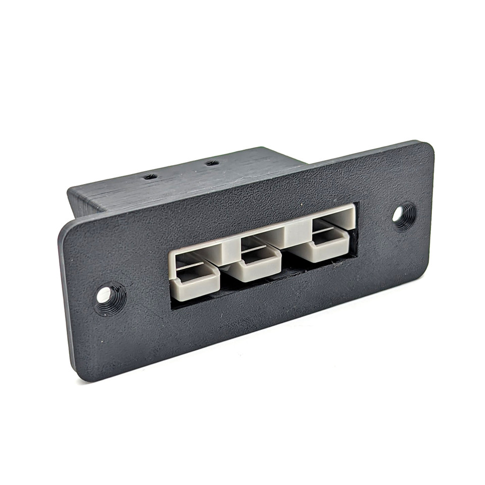 3-Pin 50A Grey Anderson Style Connector and Cover