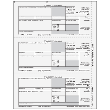 9377 - Form 1099-SA Distributions from an HSA, Archer MSA, Or Medicare ...