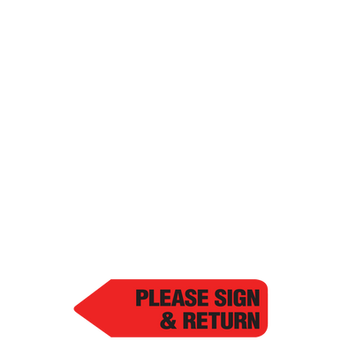 8134414 - RediTag Please Sign & Return (Red) - Greatland.com