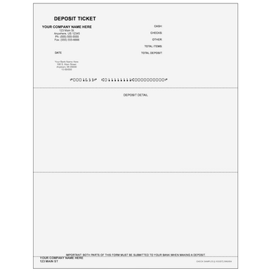 L1633 - Preprinted Deposit Ticket - Greatland.com