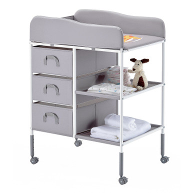 Baby Changing Table Portable Diaper Change Station with 3 Drawers ...